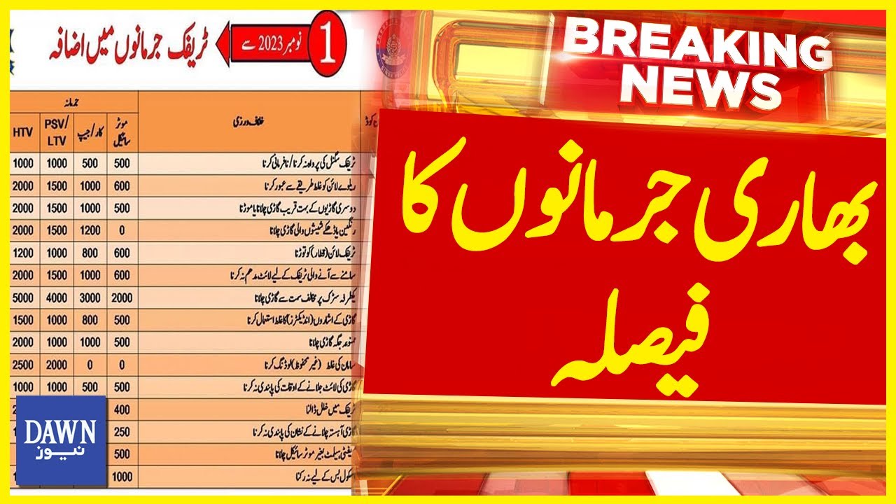 Traffic Police's Decision To Impose Heavy Fines From November 1 ...
