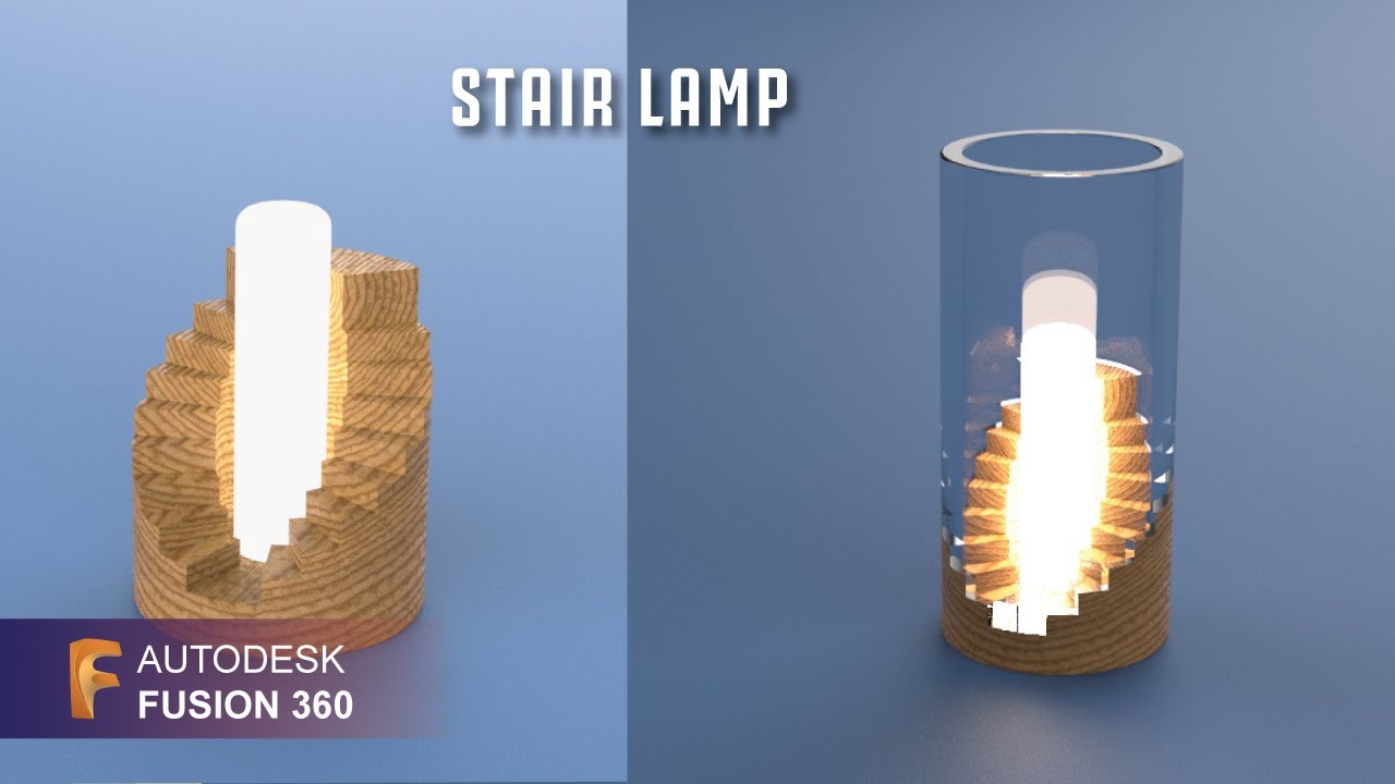 Stair Lamp design in Fusion 360 | Autodesk Fusion 360 Timelapse 6 - YouTube
