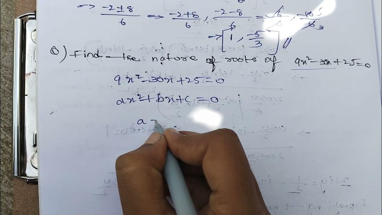 find-the-nature-of-9x2-30x-25-0-youtube