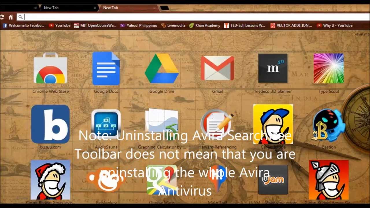 How to uninstall / remove Avira SearchFree Toolbar -updated - YouTube