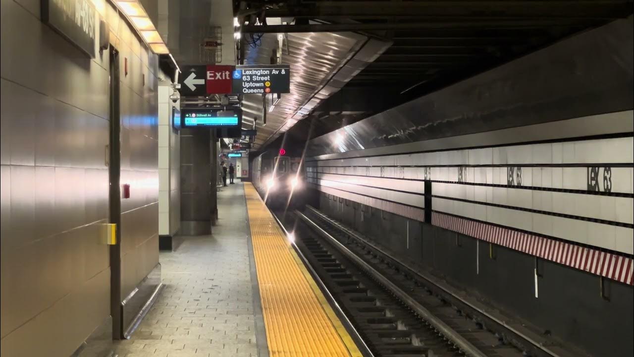 MTA New York City Subway Coney Island Bound Alstom R160A (F) Train @ Lexington Ave-63 Street ...