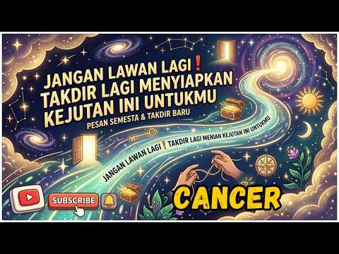 CANCER 🙅 JANGAN LAWAN LAGI❗ Takdir Lagi Menyiapkan Kejutan Ini Untukmu