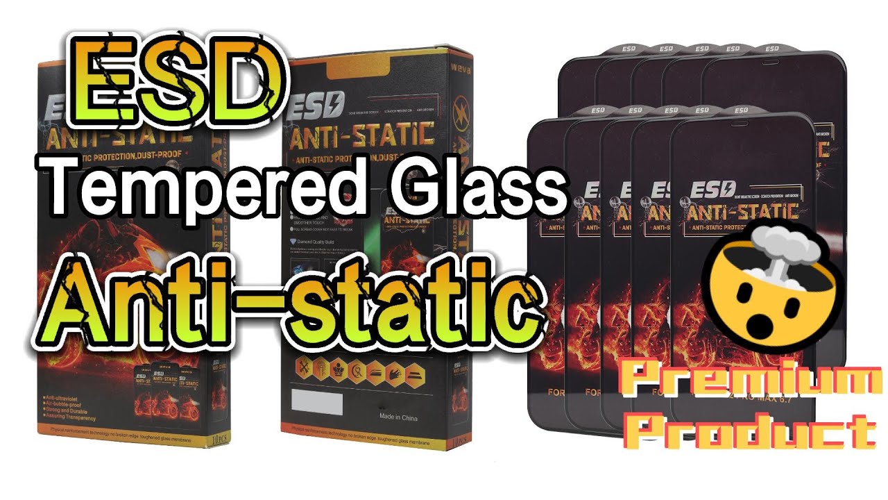 ESD High Aluminum Anti-static Screen Protector Big ArcTempered Glass ...