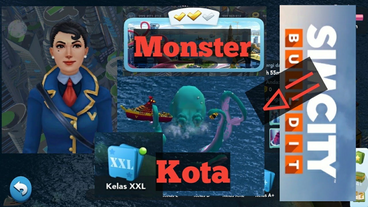 Cara Serang Monster Kota Di SimCity Buildit Indonesia - YouTube