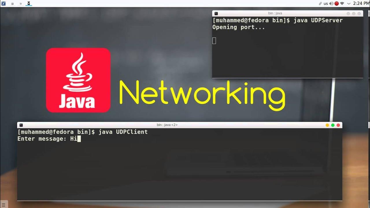 76 JAVA Networking Chat Server Client UDP - YouTube