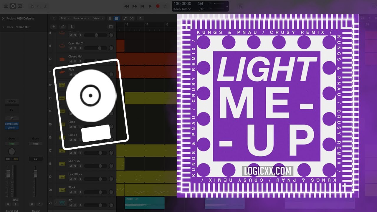 Kungs, PNAU, Crusy - Light Me Up (Crusy remix) (Logic Pro Remake) - YouTube