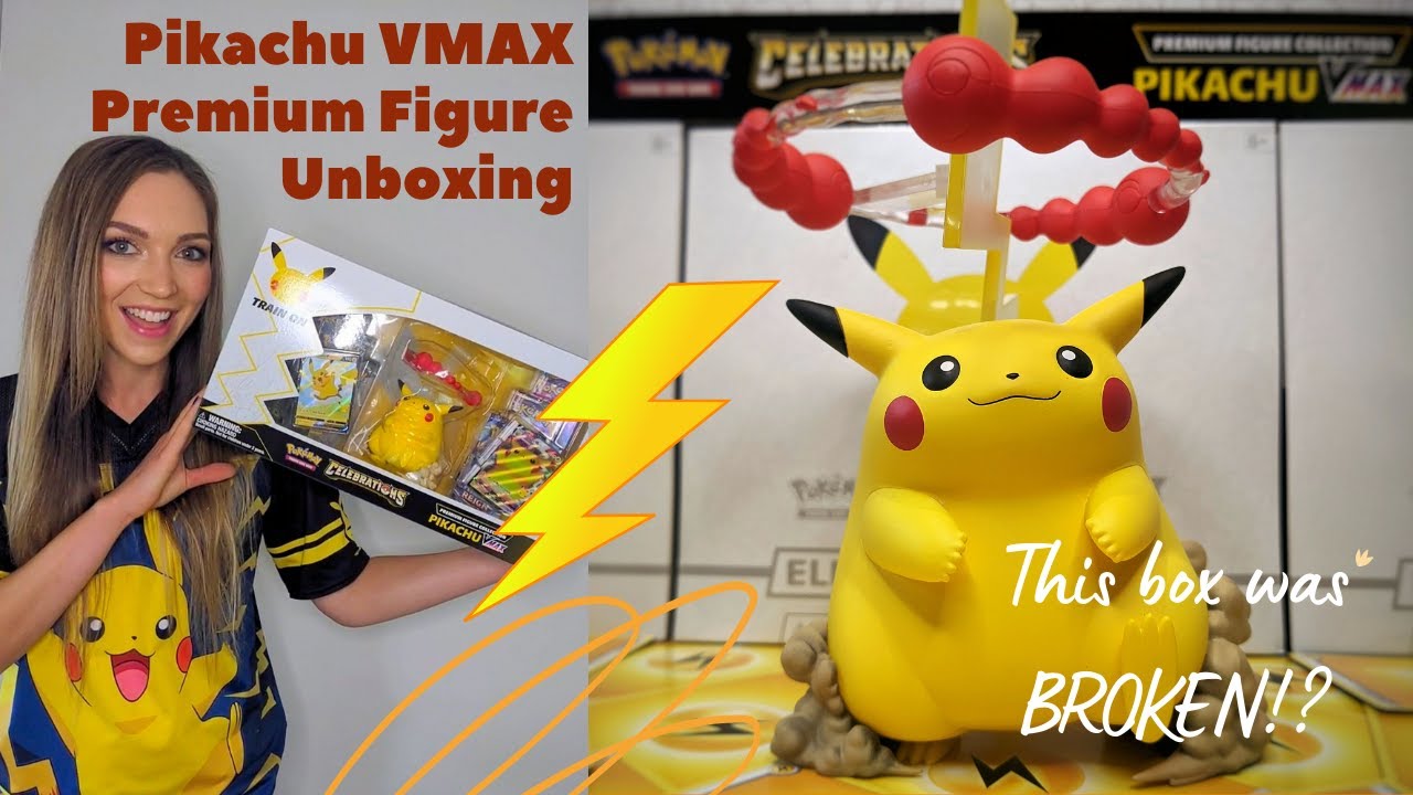 This box was BROKEN - Pikachu V Max Premium Figure Collection - YouTube