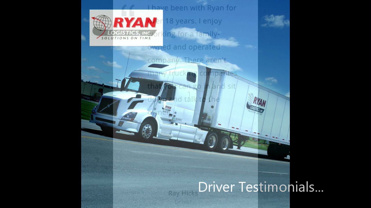 Ryan Logistics... a company worth your consideration! - YouTube