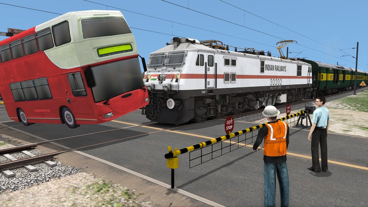 Heavy Bus vs Train - Stops The Train : BeamNG.Drive - YouTube