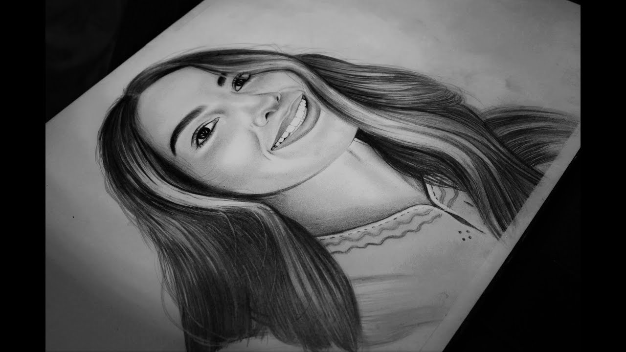 Realistic Portrait Drawing - Pencil Darwing of Girl - YouTube