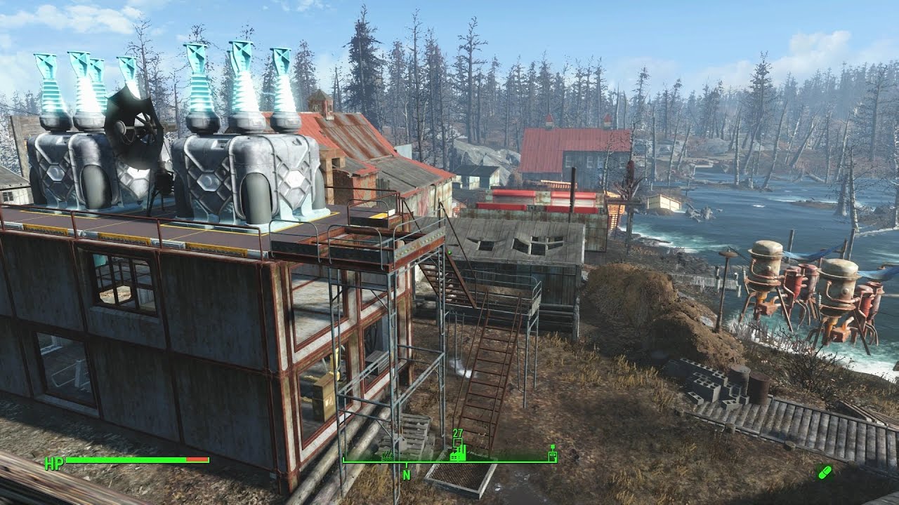 Echo Lake Lumber Mill Fallout 4 Settlement Build Tour - YouTube