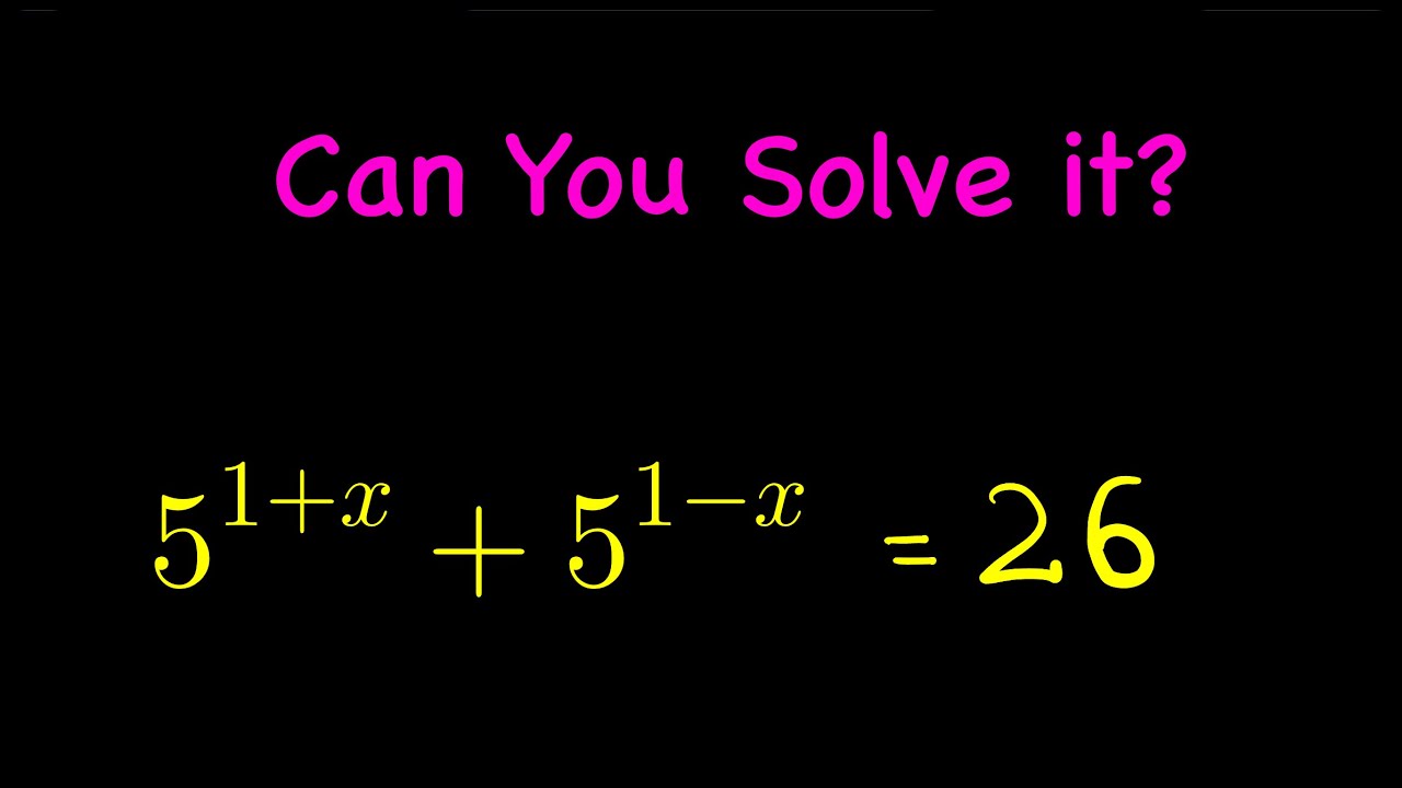 Nice exponent question tricky to solve - YouTube