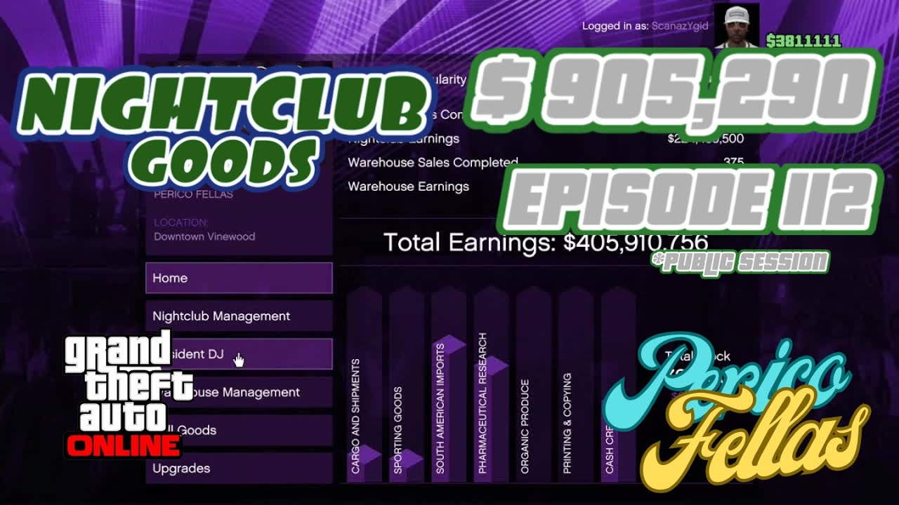 Nightclub Goods in GTA 5 Episode 112 (public session) *SOLO - YouTube