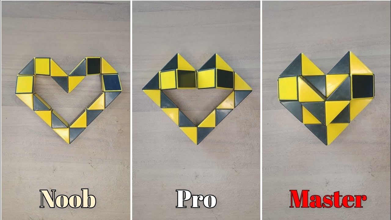 Membuat bentuk LOVE dengan tiga versi, Tutorial rubik ular 24 - YouTube