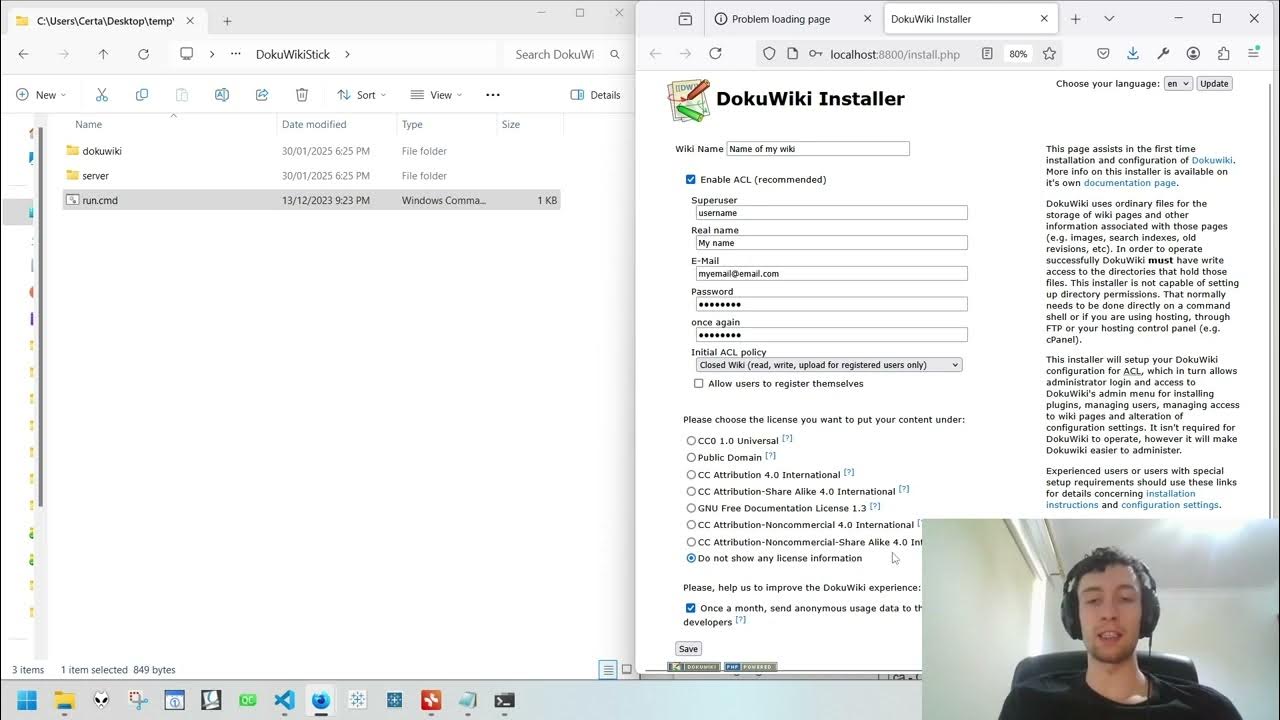 Have your own personal wiki course (Part 03) - Installing DokuWiki locally - YouTube