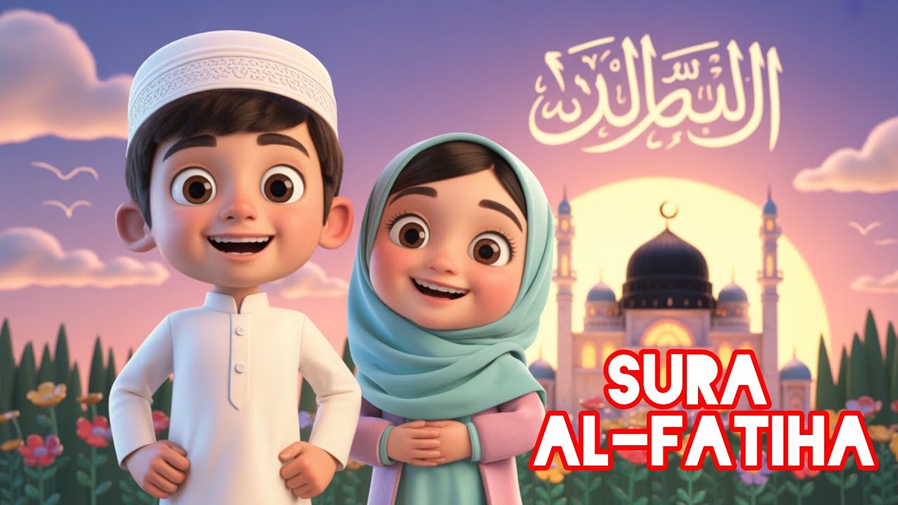 Sura Al-Fatiha| Muslim Village at Sunrise | 3D Cartoon Islamic Morning ...