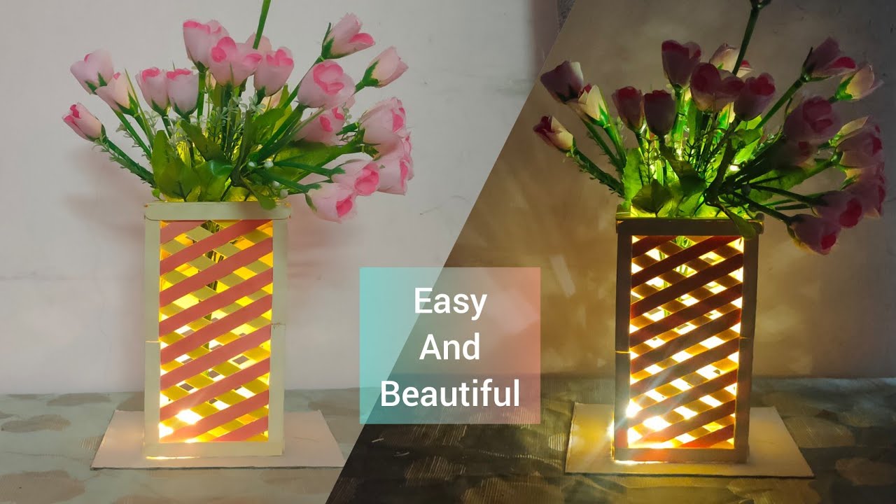 Popsicle Stick Flower Pot - YouTube