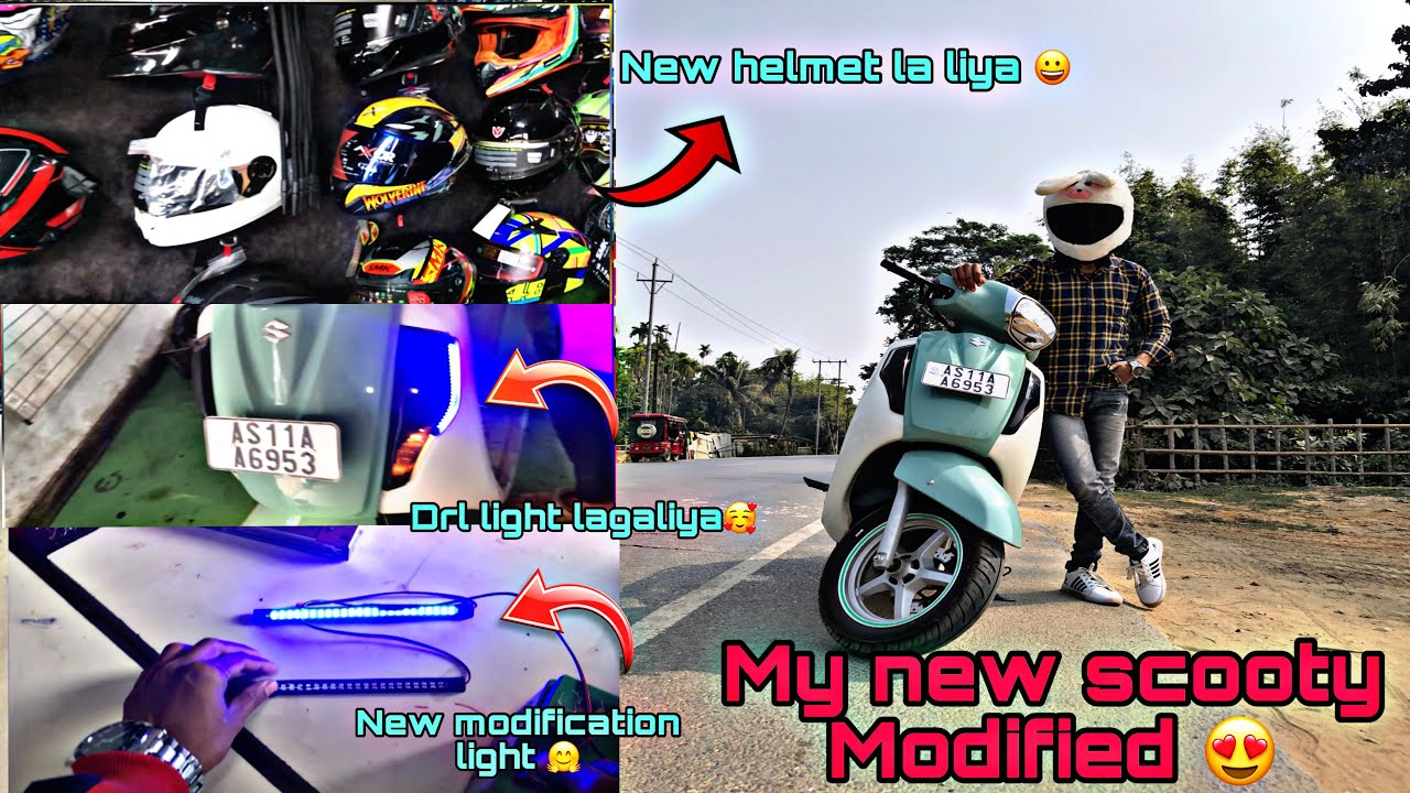 New Scooty modified😍 || access 125 scooty modified || Excuse me vlog ...