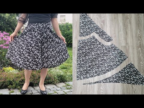 Sehr einfache Culotte-Hose zuschneiden und nähen | Rockhose DIY | Geteilter Rock Einfach zu nähen