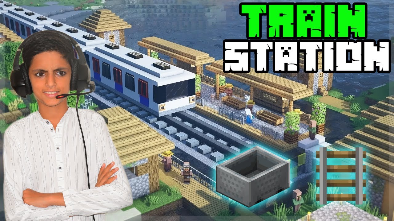 Building a Stunning Train Station in Minecraft - YouTube
