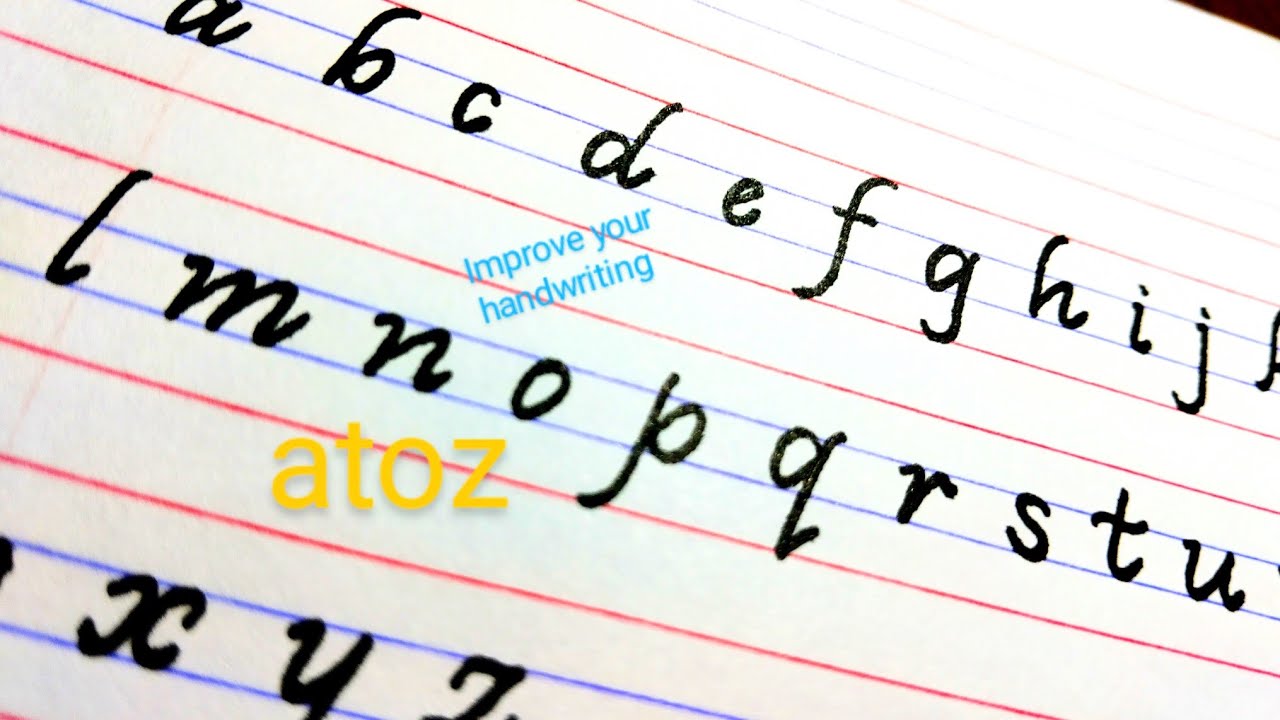 How to write English a to z small letters|Beautiful neat handwriting ...
