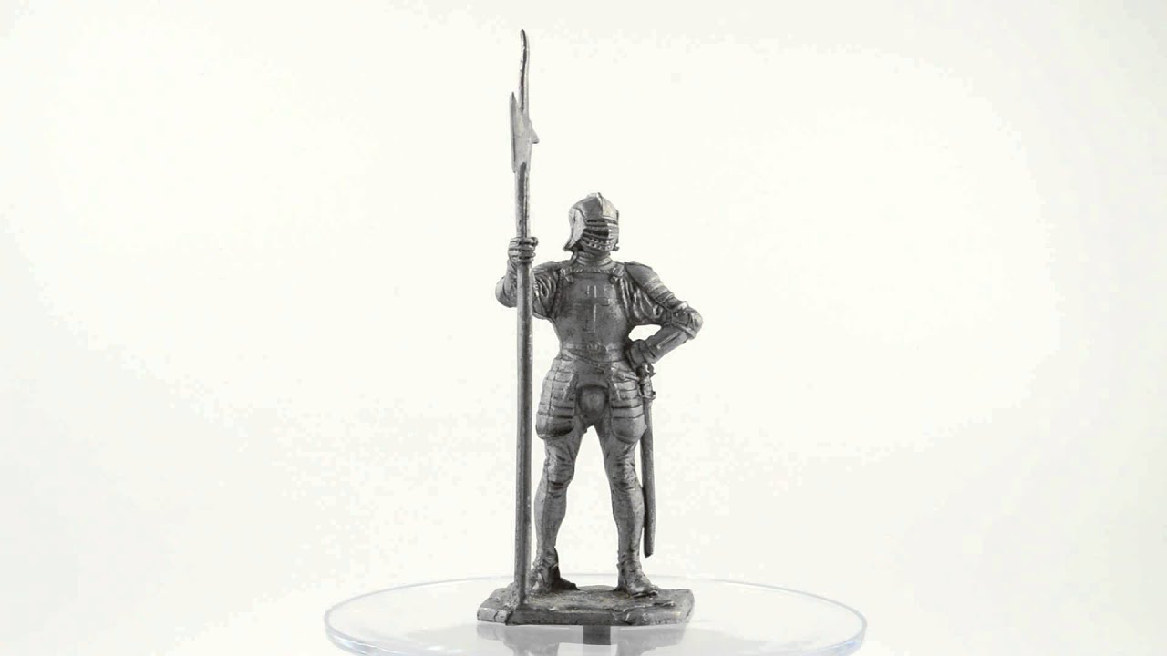 Toy soldier English halberdier, 1513 year metal miniature sculpture ...