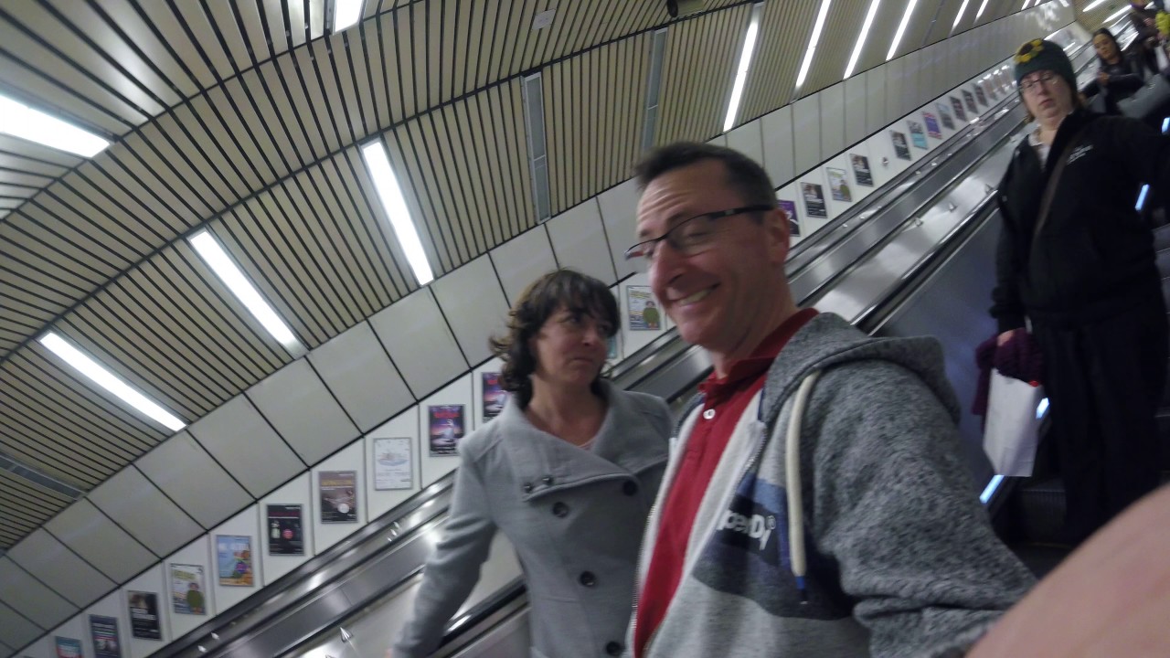 Scared of escalator, Newcastle Metro. - YouTube