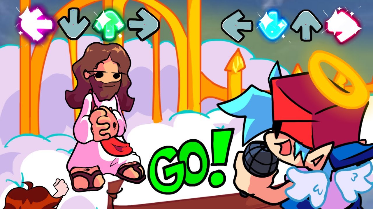 Friday Night Funkin' - BF vs Jesus, Joseph and God (Funked Birth Mod ...