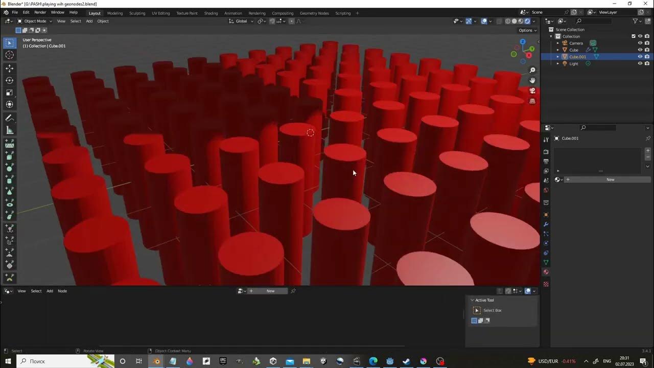 Blender 3d Tutorial - Geometry Nodes, How to Track, Scale and Change Color by object's Proximity ...