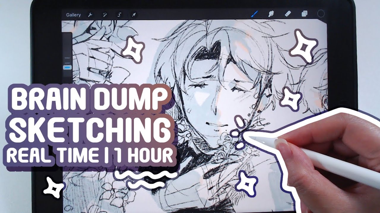 1 Hour Sketch With Me! | Brain dump - YouTube