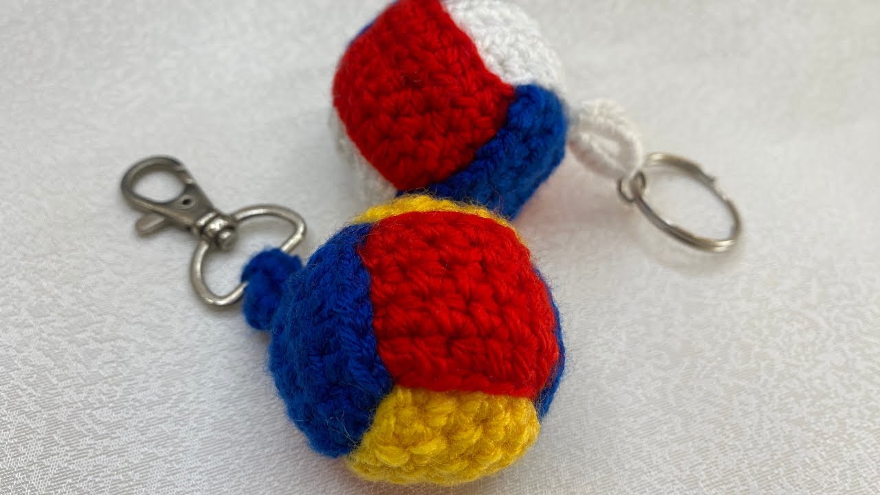 Crochet Cute and Simple Ball Keychain | Crochet Accessory | Crochet for ...
