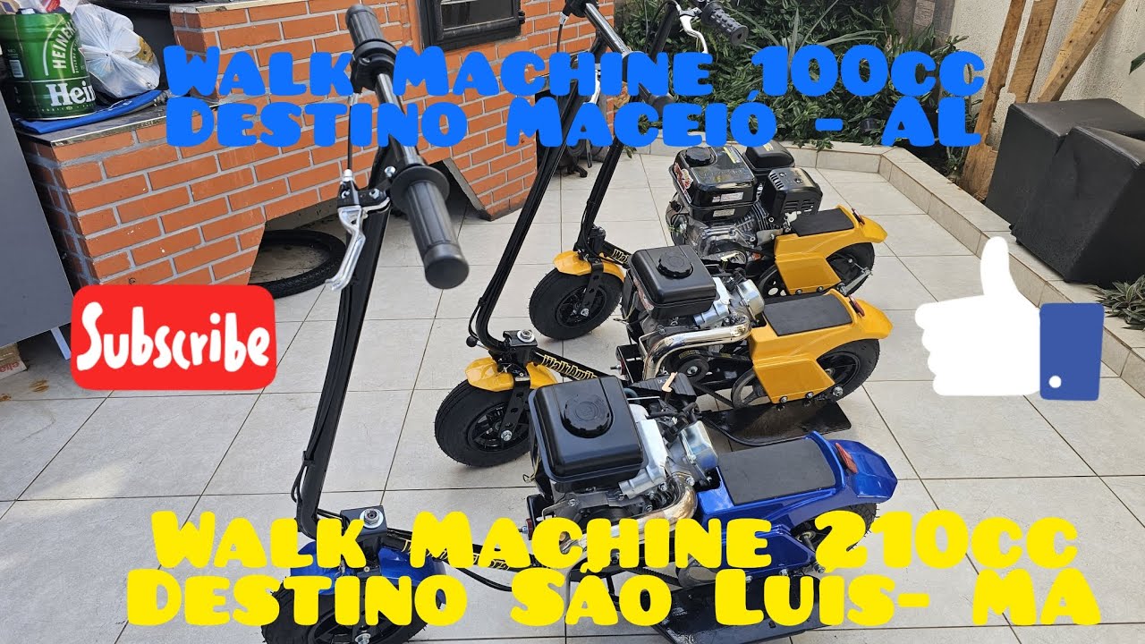Walk Machine 100cc e Walk Machines 210cc destino AL e destino MA ...