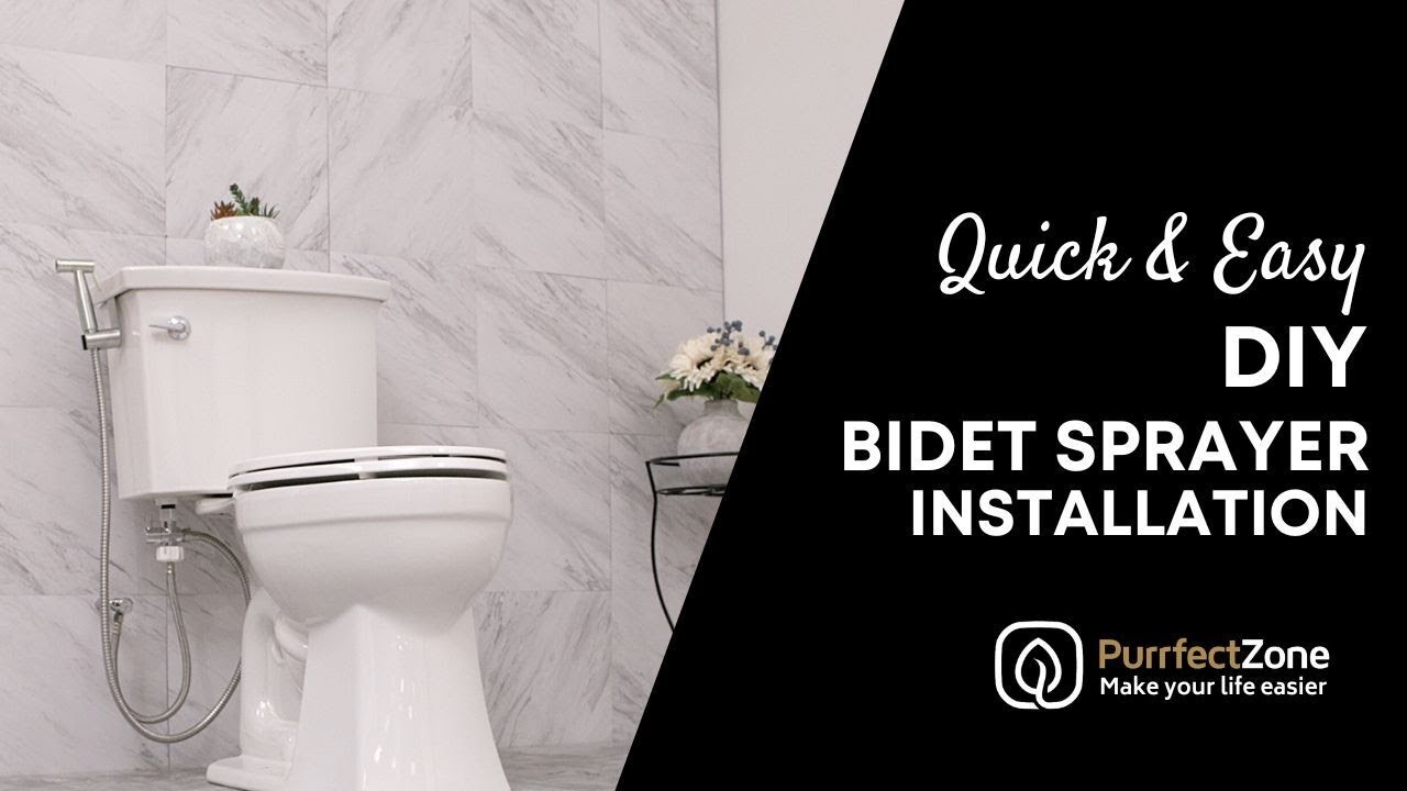 Purrfectzone Quick & Easy DIY Bidet Sprayer Installation - YouTube