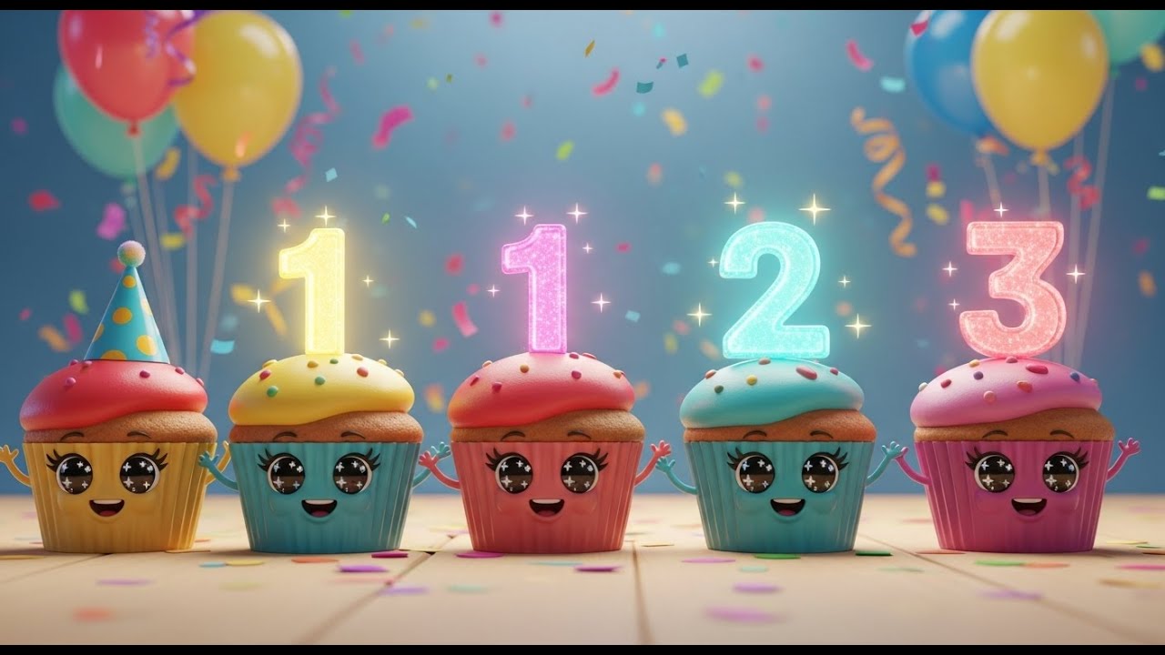 Counting Cupcakes for the Party 🧁🎉 | Learn Numbers for Kids | Fun ...