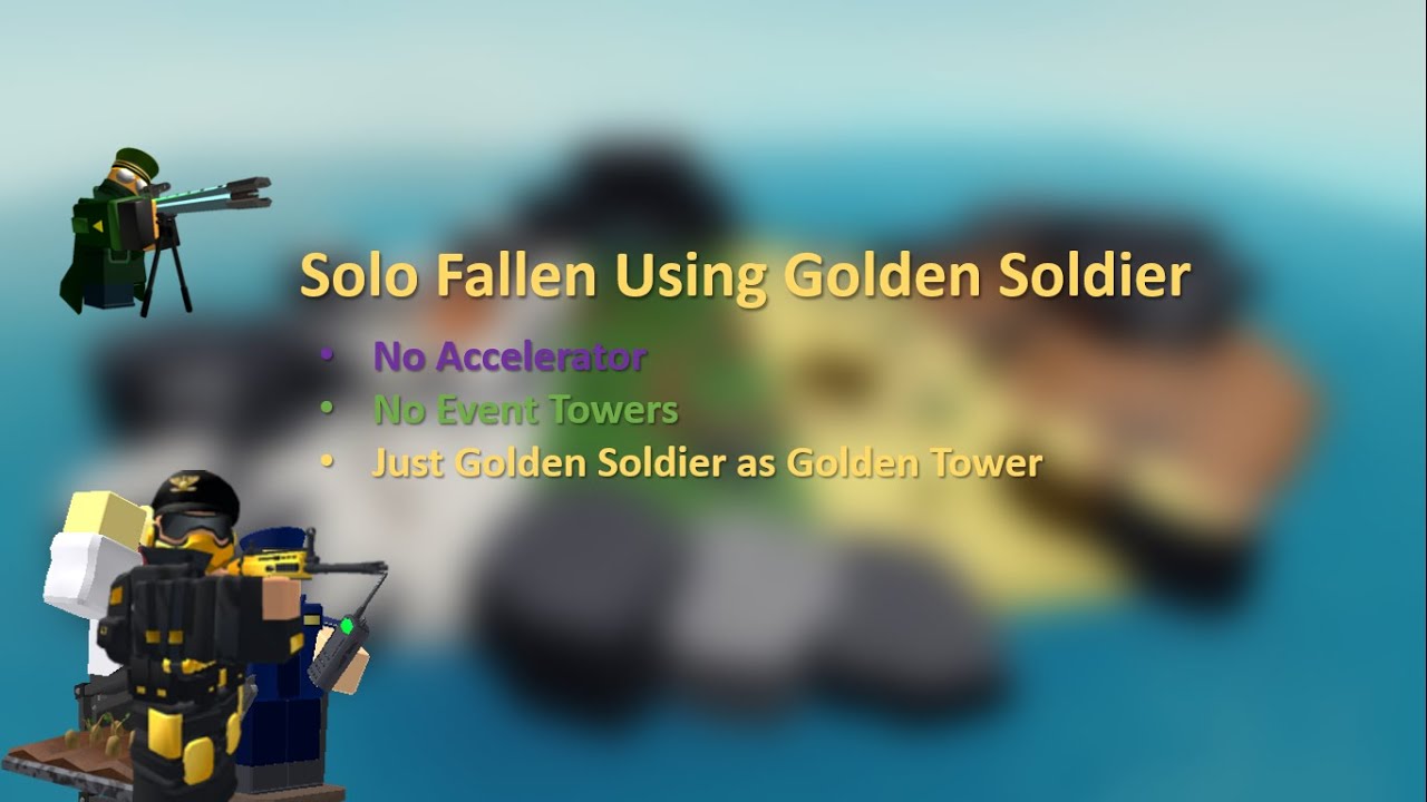 Solo Fallen Using Golden Soldier - Tower Defense Simulator (ROBLOX) - YouTube