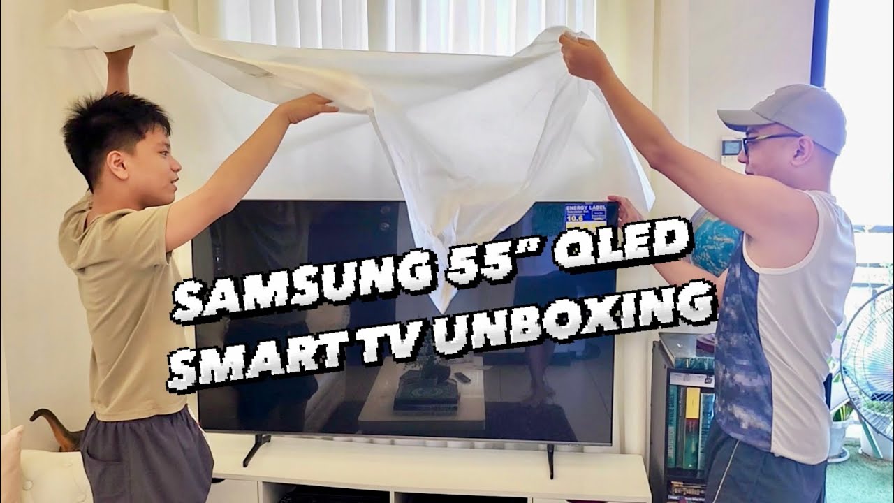 SAMSUNG 55” QLED QE1D Smart TV Unboxing 🖥️ - YouTube