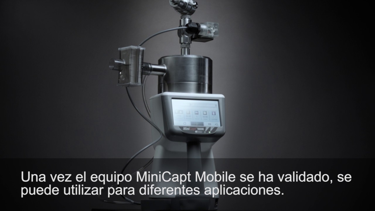 MiniCapt® Mobile Microbial Air Sampler Spanish - YouTube