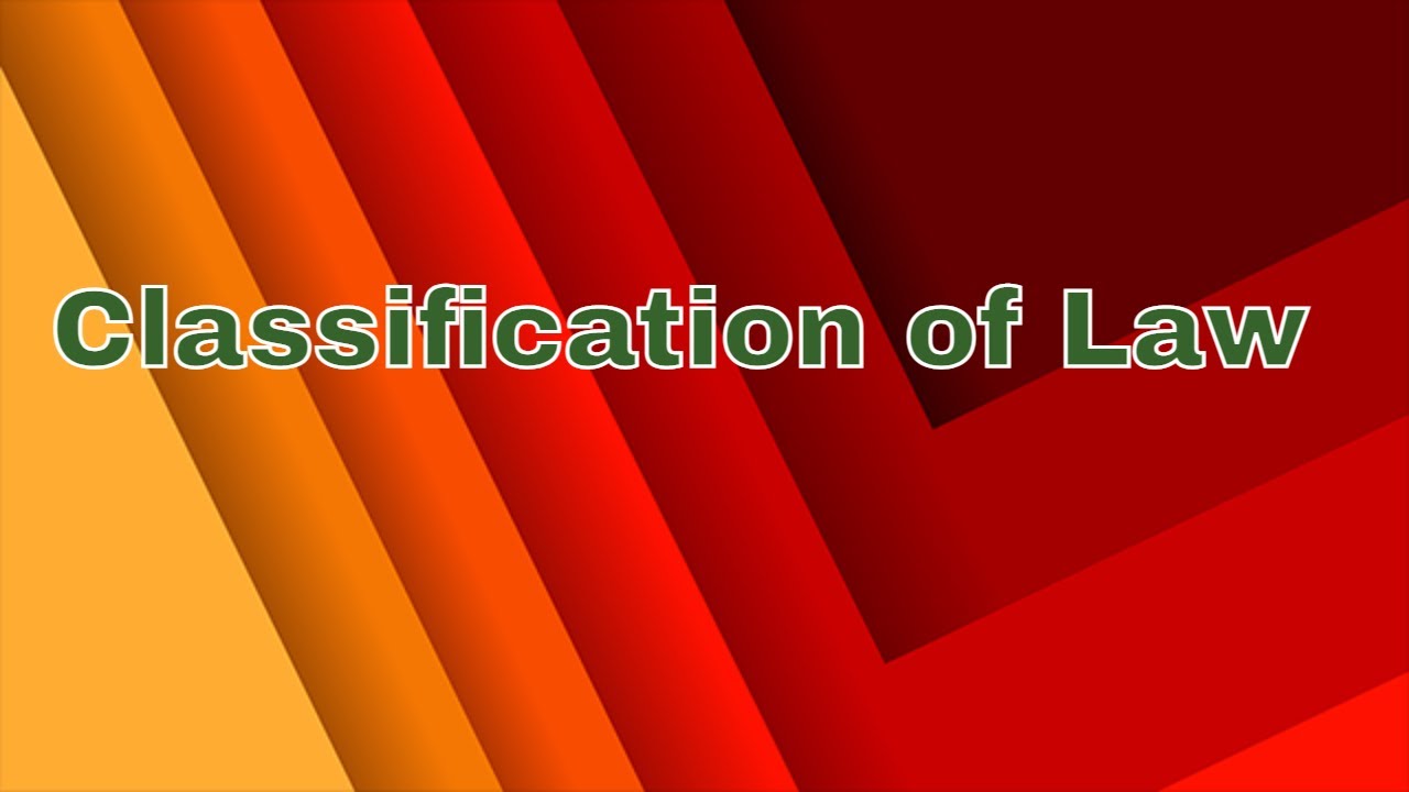 classification of law ,legal system of bangladesh - YouTube