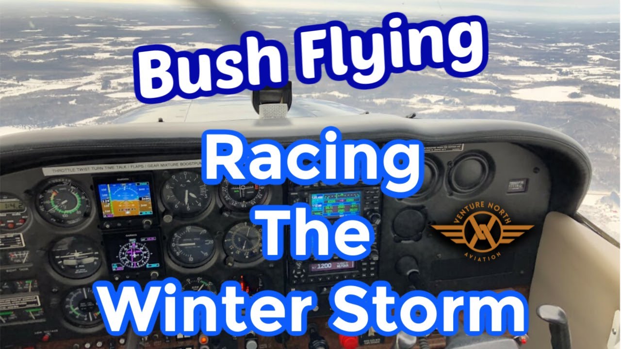 Bush Flying Over Northern Minnesota - Racing a Winter Storm Home - YouTube