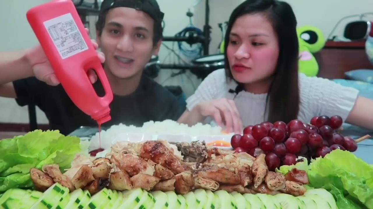 MUKBANG : FILIPINO FOOD | LECHONG MANOK | LUMPIANG SHANGHAI - YouTube