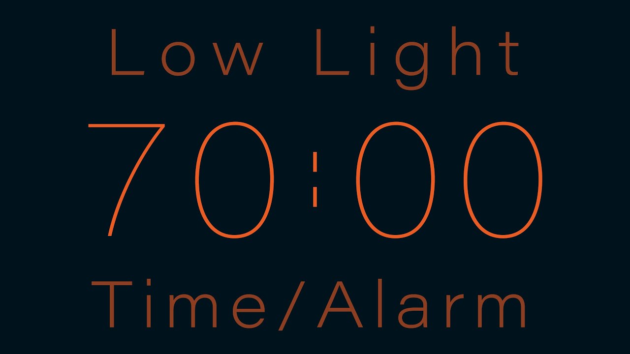 Low Light 🕯️ 70 MINUTE TIMER 🔔 Gentle Alarm [Full HD] - YouTube