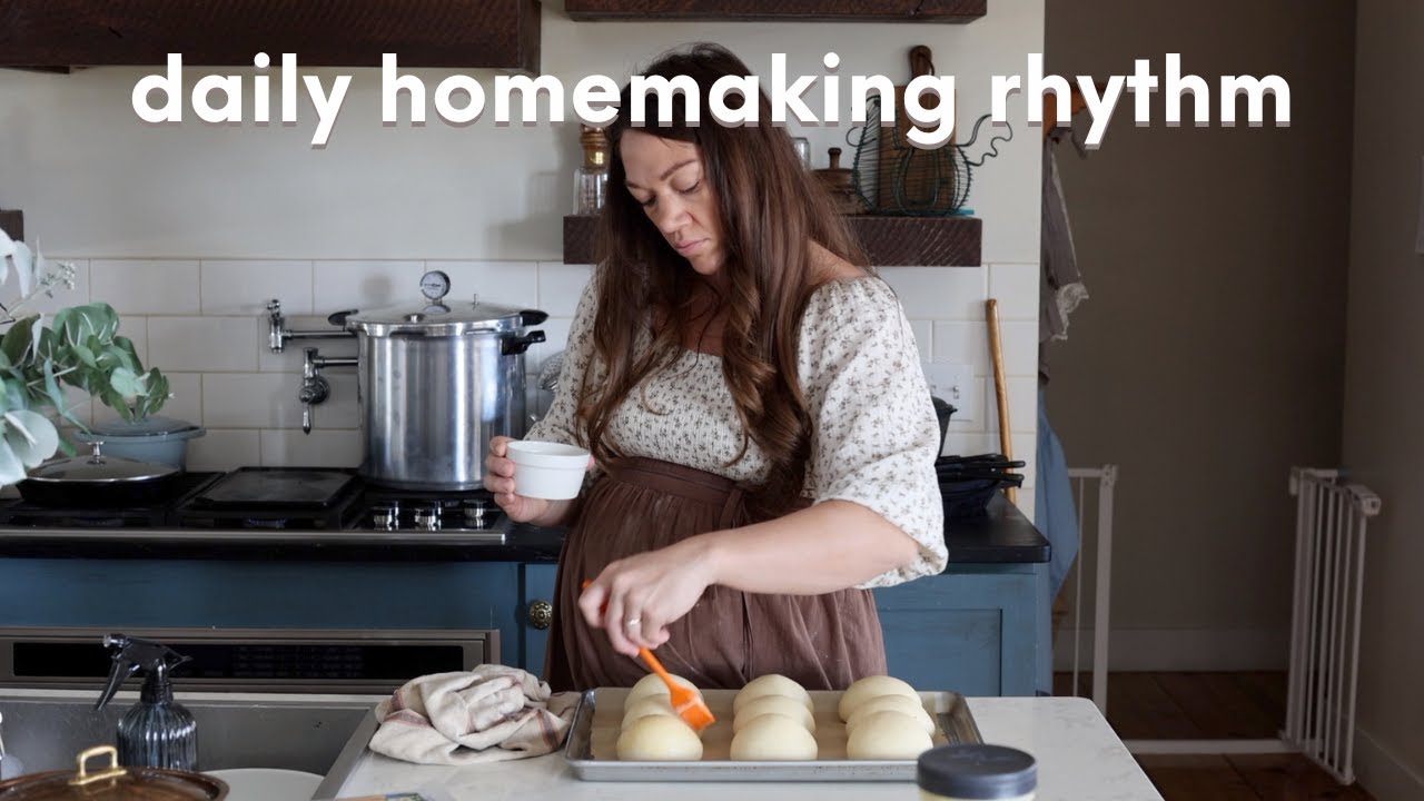 Stay at home mom routines | baking, canning, and homemaking - YouTube