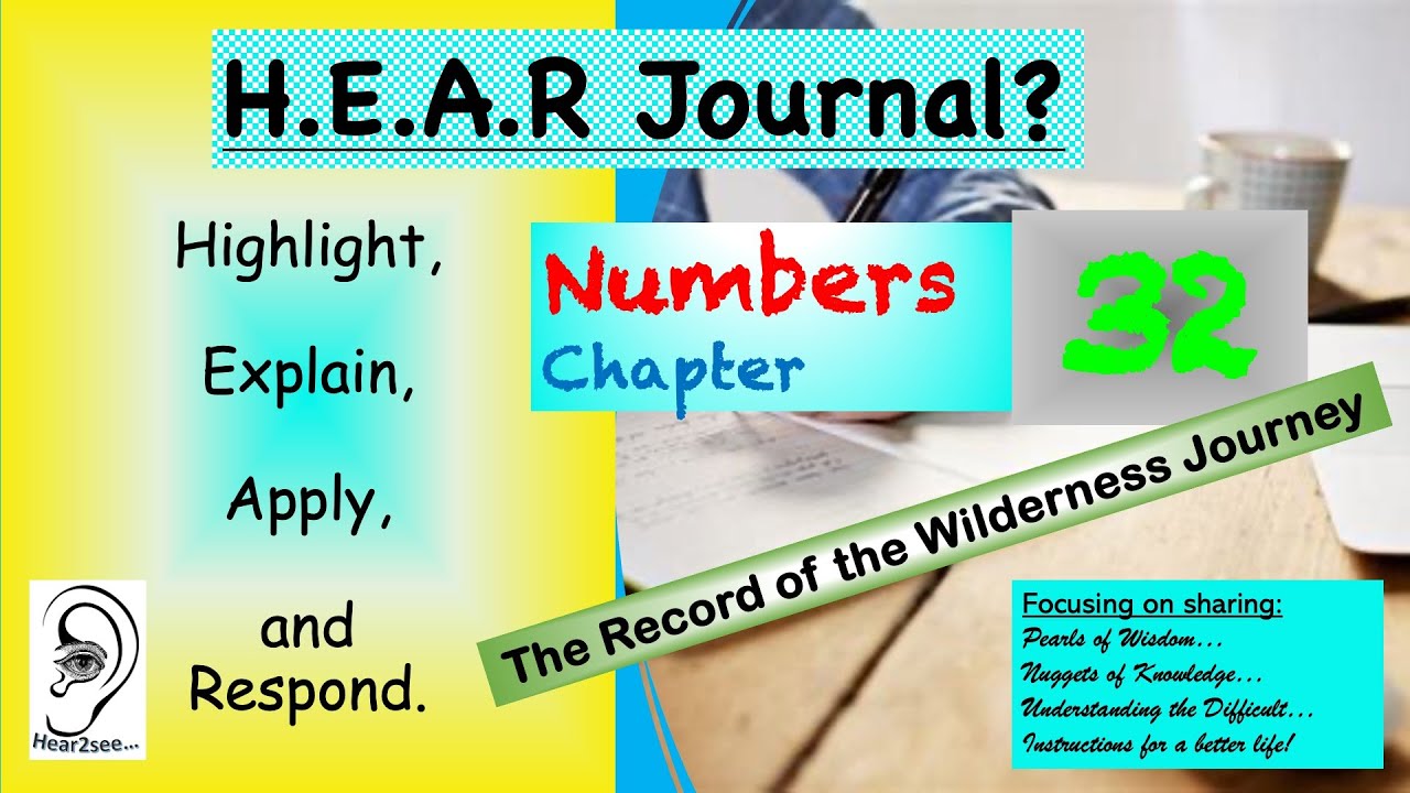 Numbers Chapter 32, Listen and Read with my HEAR Journal #bible # ...