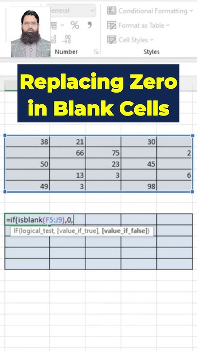 How to Replace Zero with Blanks Using ISBLANK & IF Function in Excel | Excel Tips & Tricks - YouTube