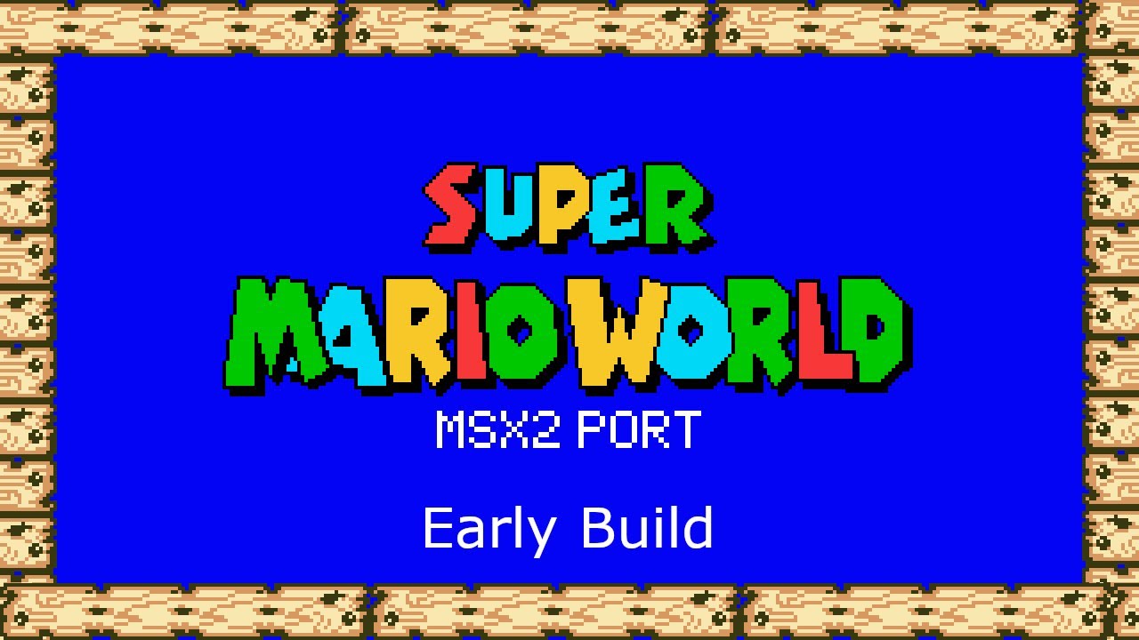 Super Mario World - MSX2 Port (Early Build/Possible Demo) - YouTube