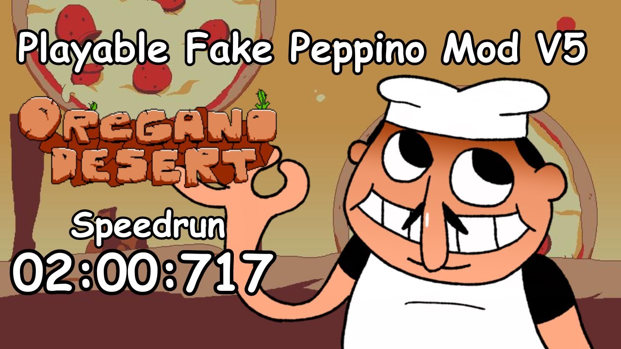 Pizza Tower | Playable Fake Peppino V5 | Oregano Desert Speedrun - 02: ...