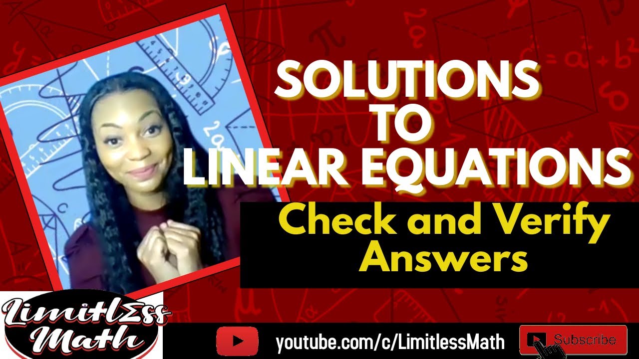 Solutions to Linear Equations | 2-Variable Equations | Limitless Math - YouTube