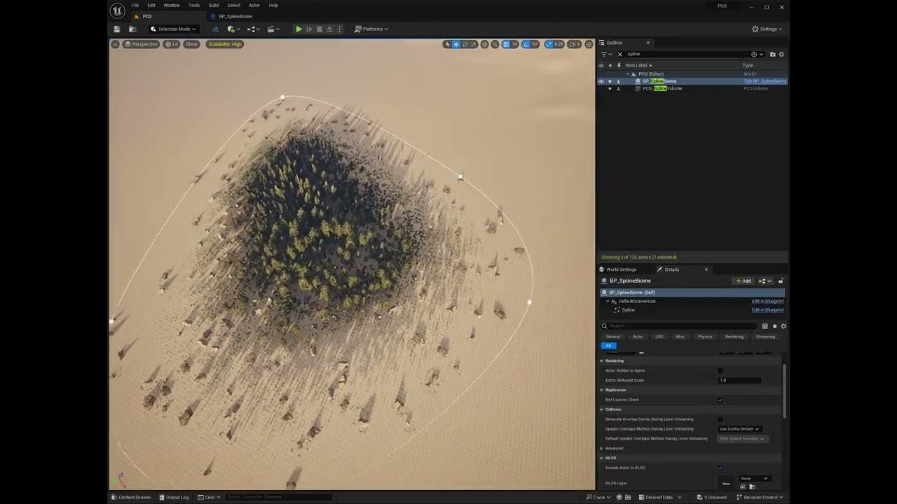 UE5 PCG on spline interior - YouTube