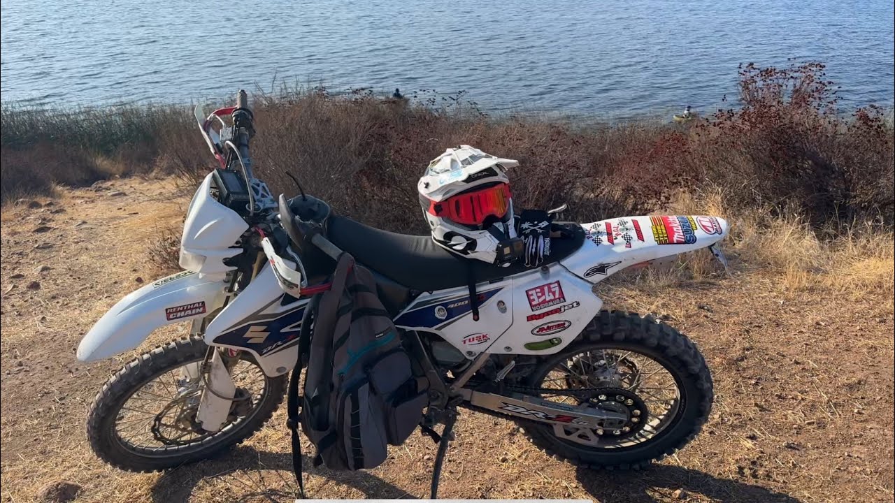 Riding to the lake Suzuki drz 400sm - YouTube