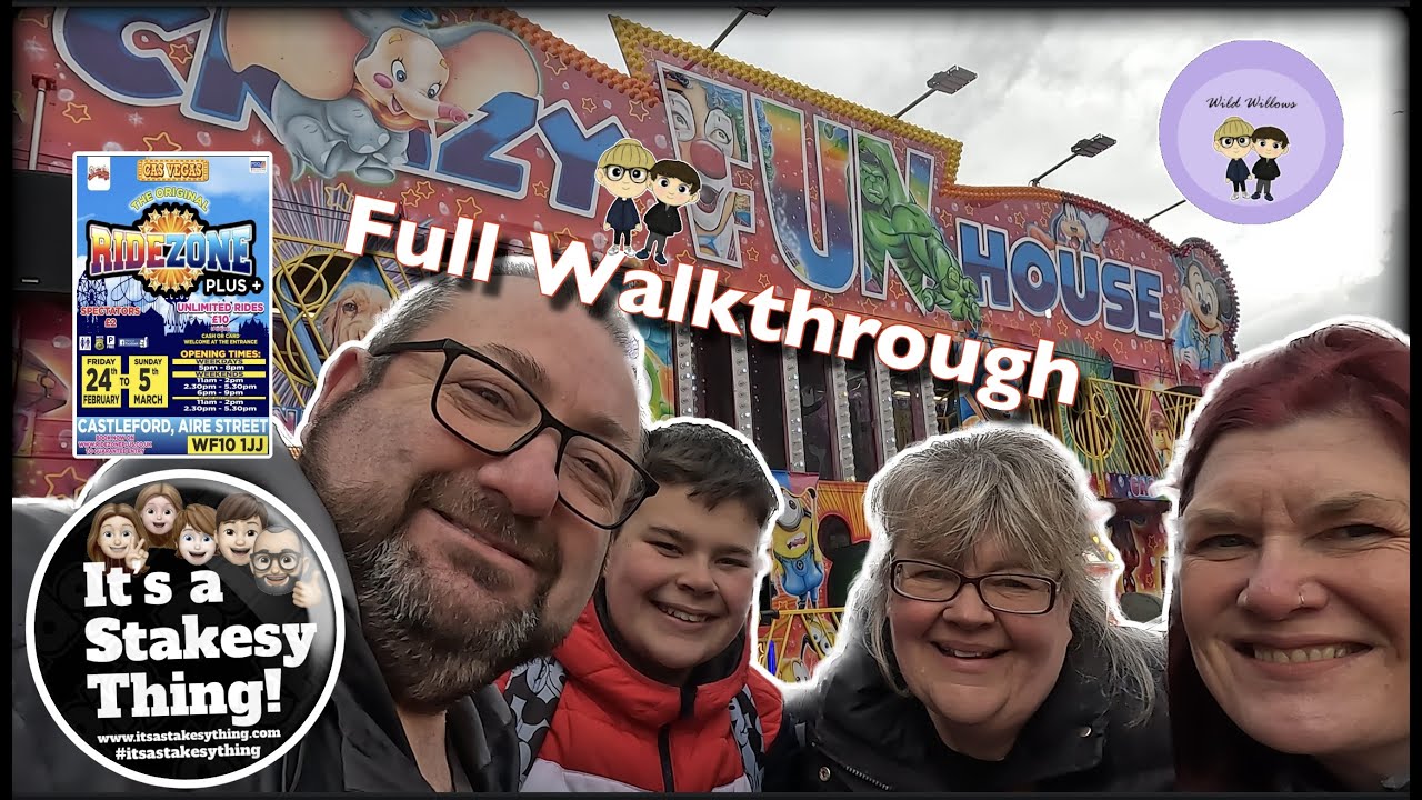 Crazy Fun House, Full Walkthrough, Ride Zone Plus at Castleford Aire ...